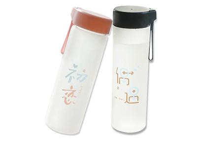 China Certificación de cristal del SGS del casquillo de la prueba del escape de la botella de agua del viaje 450ML en venta