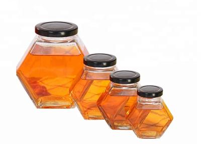 China A tampa de Honey Jars With Screw Tin de um hexágono de 8 onças personalizou Logo Printing à venda