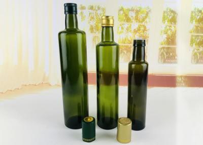 Cina Chiaro cappuccio di vetro verde scuro del contagoccia di Olive Oil Bottle With Aluminum in vendita