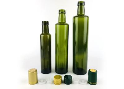 Cina Chiaro cappuccio di vetro verde scuro del contagoccia di Olive Oil Bottle With Aluminum in vendita
