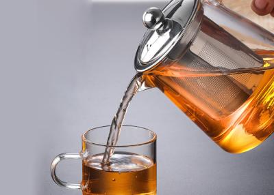 Cina Chiara teiera di vetro termoresistente con Infuser intorno a forma del quadrato di forma in vendita