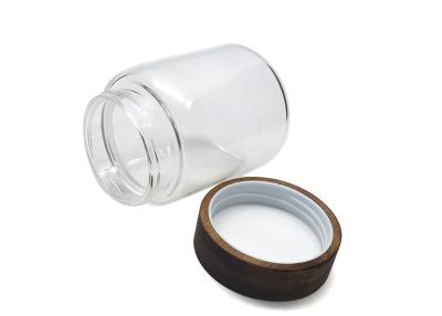 Cina Barattoli di vetro vuoti del chiaro borosilicato con il bene durevole di bambù sigillato del coperchio in vendita