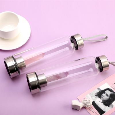 Cina Pietra preziosa di vetro infrangibile Crystal Infused Energy Drink Use della bottiglia di acqua da 550 ml in vendita