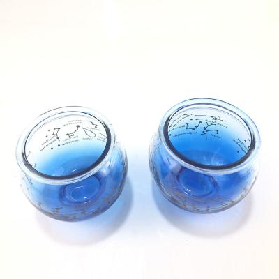 Cina Barattoli di vetro vuoti della costellazione della candela rotonda dello zodiaco per la decorazione domestica del partito in vendita