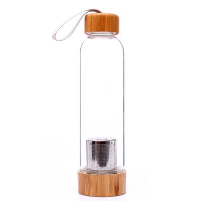 Cina Bottiglia di acqua di vetro infrangibile del tè di viaggio portatile di Infuser con il filtro in vendita