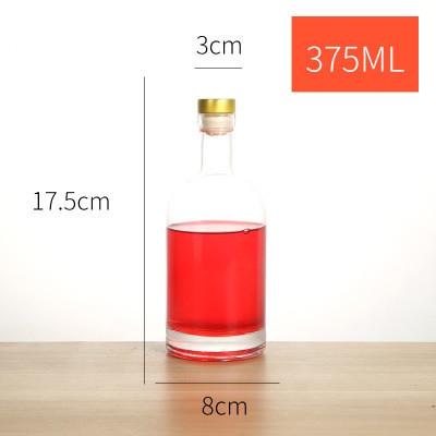 Cina Bottiglie di vino di vetro vuote della vodka pura su ordinazione con Cork Lid 750ml 500ml 375ml in vendita