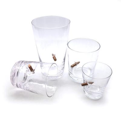 Cina tazza di vetro personale whiskey della pallottola dell'intarsio 260ml per bere di Antivari delle stoviglie in vendita