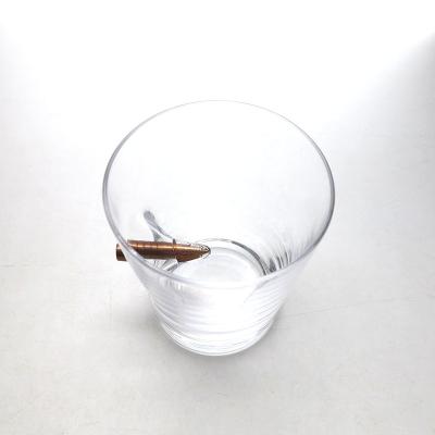 Cina tazza di vetro personale whiskey della pallottola dell'intarsio 260ml per bere di Antivari delle stoviglie in vendita