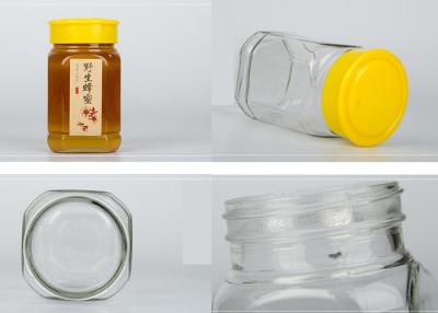 Cina Contenitore di alimento quadrato di Honey Jars Empty Glass Jars di vetro con i coperchi di plastica in vendita