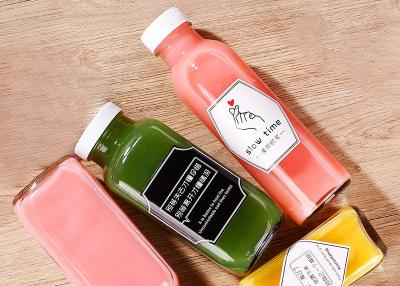 Cina Imballaggio quadrato di Juice Bottles Strong Sealing Coffee di vetro del cappuccio di plastica in vendita