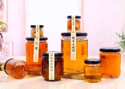 China Os frascos de vidro Sealable vazios de tempero da salmoura dão forma circularmente à cor transparente à venda