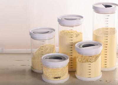 Cina Barattolo riportato in scala trasparente termoresistente vuoto a tenuta d'acqua di latte in polvere dei contenitori di vetro in vendita