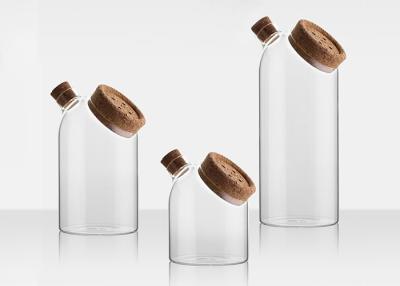 中国 世帯の台所穀物のSealableガラス瓶の透明な円形500ml/800ml 販売のため