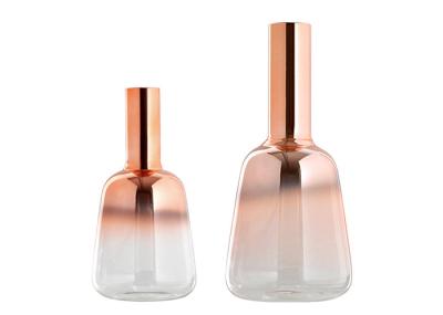 Cina Vaso di vetro placcato dei vasi del salone del singolo oro di vetro decorativo del fiore in vendita