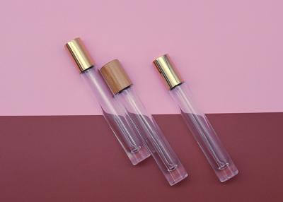 Cina Rotolo di bambù naturale di vetro cosmetico trasparente del giro 10ml delle bottiglie sulle bottiglie di profumo di vetro in vendita