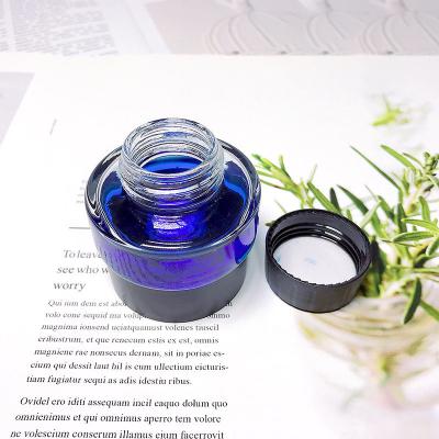 Cina Bottiglia di inchiostro di vetro rotonda dello spazio in bianco 30ml dell'ufficio chiara con il cappuccio in vendita