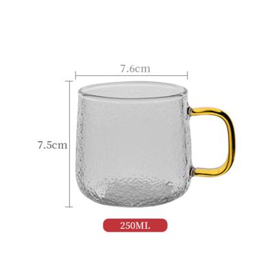 Cina Eco 250ml a strisce macchiato amichevole ha personalizzato la tazza di vetro in vendita