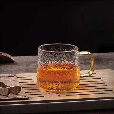 Cina Eco 250ml a strisce macchiato amichevole ha personalizzato la tazza di vetro in vendita