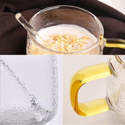 Cina Eco 250ml a strisce macchiato amichevole ha personalizzato la tazza di vetro in vendita