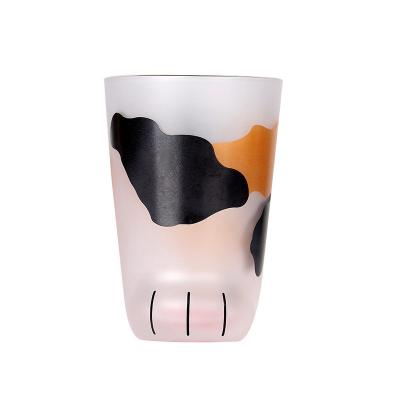 Cina Cat Paw Print Coffee Drinking 260ml ha personalizzato la tazza di vetro in vendita
