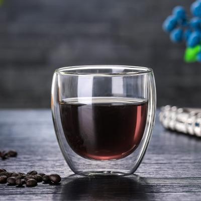 Cina Tazza di vetro dell'acqua del doppio di 250ml a forma di uovo 350ml 450ml in vendita
