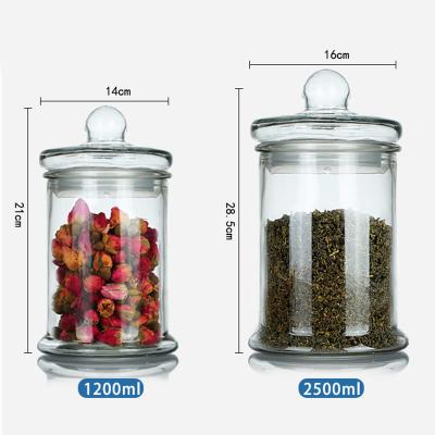 Cina barattoli di vetro dell'ampia bocca del borosilicato di stoccaggio della spezia 2500ml in vendita