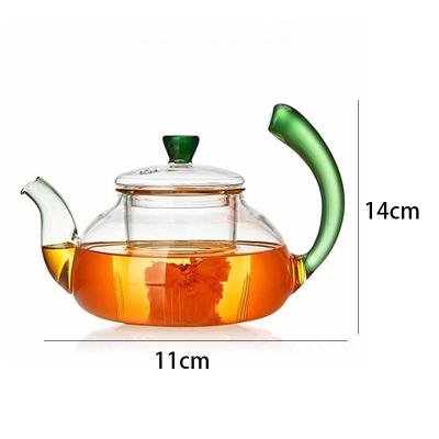 China 600ml brand die Hittebestendige Borosilicate-Glastheepot brandt Te koop