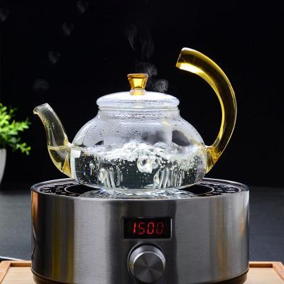 China 600ml brand die Hittebestendige Borosilicate-Glastheepot brandt Te koop