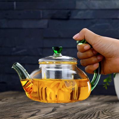 China 600ml brand die Hittebestendige Borosilicate-Glastheepot brandt Te koop