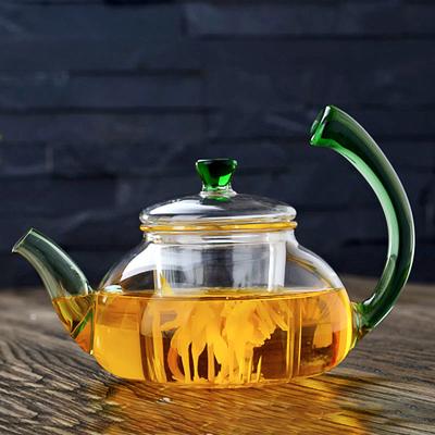 China 600ml brand die Hittebestendige Borosilicate-Glastheepot brandt Te koop