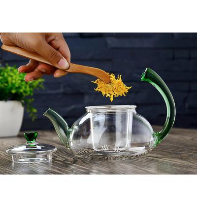 China 600ml brand die Hittebestendige Borosilicate-Glastheepot brandt Te koop