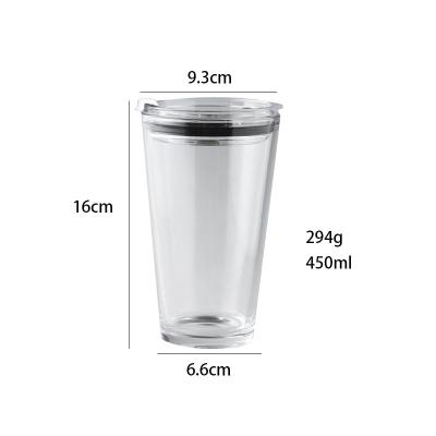 Cina Vetro borosilicato Straw Coke Cups della bevanda 450ml in vendita