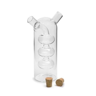Cina Doppio vetro borosilicato Olive Oil Bottle di separazione del foro in vendita