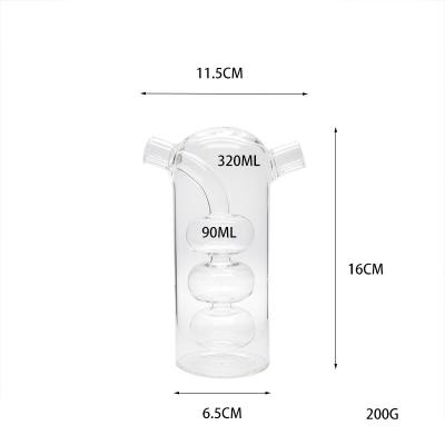 Cina Doppio vetro borosilicato Olive Oil Bottle di separazione del foro in vendita
