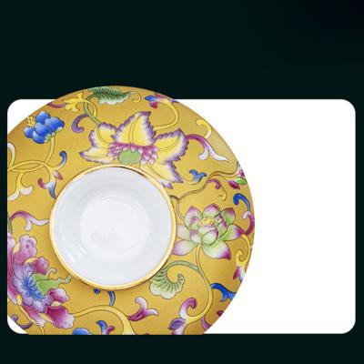 Cina Tazza di tè ceramica di vetro del filtrante della radura libera 450ml del cadmio in vendita