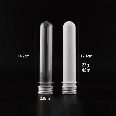 China De Glazen buisfles van de kruiden Transparante 45ml Grond Te koop