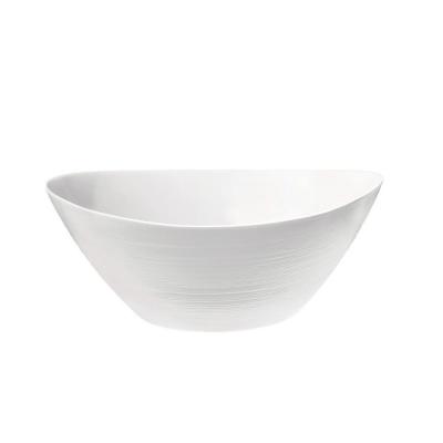 Cina Piatto ceramico di vetro bianco del vento a forma di del lingotto del ristorante in vendita
