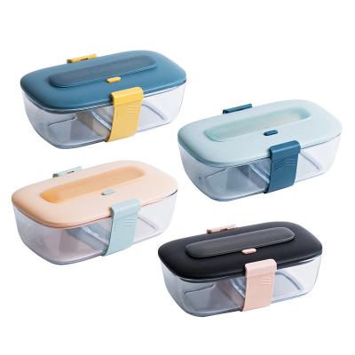 Cina Scatola di pranzo verde di Straw Plastic Cover Multifunctional Glass in vendita