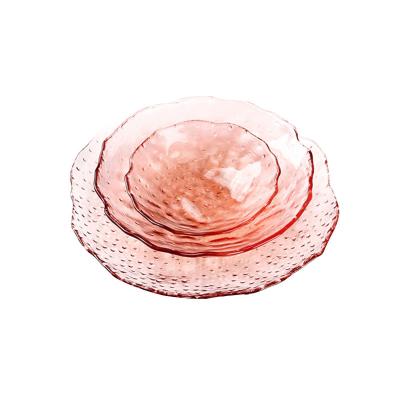 Cina Insieme di vetro di forma irregolare 4mm spesso delle stoviglie di FDA in vendita
