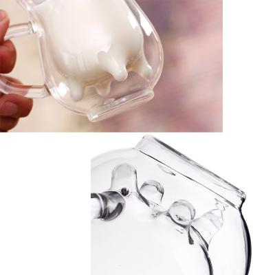 Cina tazza doppia fatta a mano del vetro borosilicato 200ml in vendita