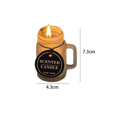 Cina Tazze di vetro della candela di stile nordico glassate cappuccio di alluminio in vendita