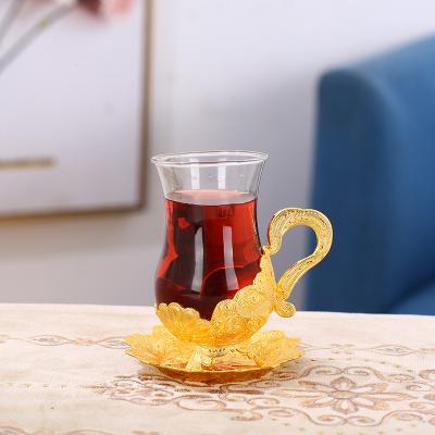 Cina Tazze di caffè di vetro di stile dell'annata di lusso turca della radura 150ml in vendita
