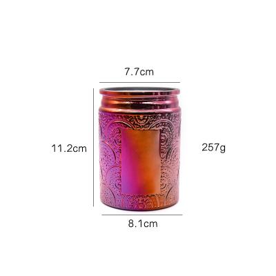 中国 ホテル装飾によって切り分けられたガラス シリンダー蝋燭ホールダーは着色されて電気めっきした 販売のため