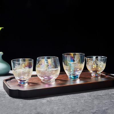 China De vergulde van de het Glas Kleine Thee van de Ambacht Onwerkelijke Kleur Kop 80ml 120ml Te koop