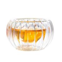 China Pumpkin Shape Double Borosilicate Glass Cup 50ml for sale