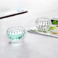 China Pumpkin Shape Double Borosilicate Glass Cup 50ml for sale