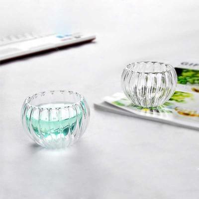 Cina La zucca modella la doppia tazza 50ml del vetro borosilicato in vendita