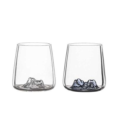 Cina Borosilicato 400ml della tazza di vetro a forma di del whiskey della montagna alto in vendita