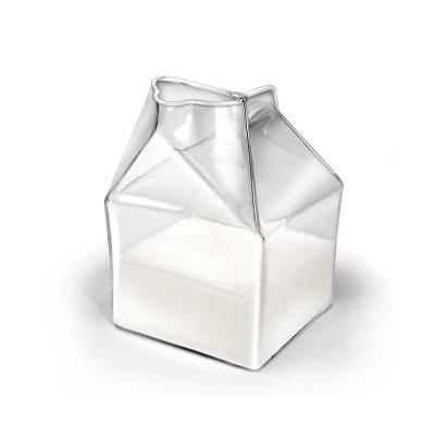 Cina Alta forma quadrata di vetro della bottiglia 250ml del latte della prima colazione del borosilicato chiara in vendita