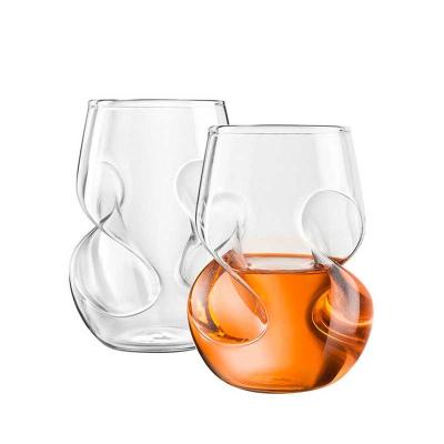 Cina Tazza alta chiara 430ml del vetro borosilicato intorno a forma in vendita